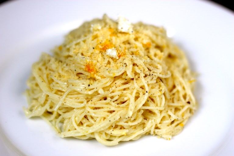 meyer lemons: pasta with lemon, olive oil, and goat cheese | daisy's world